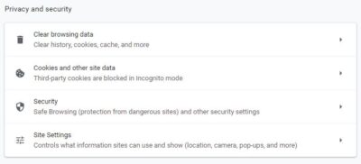 Privacy and Security Settings in Google Chrome - ITperfection - Network ...