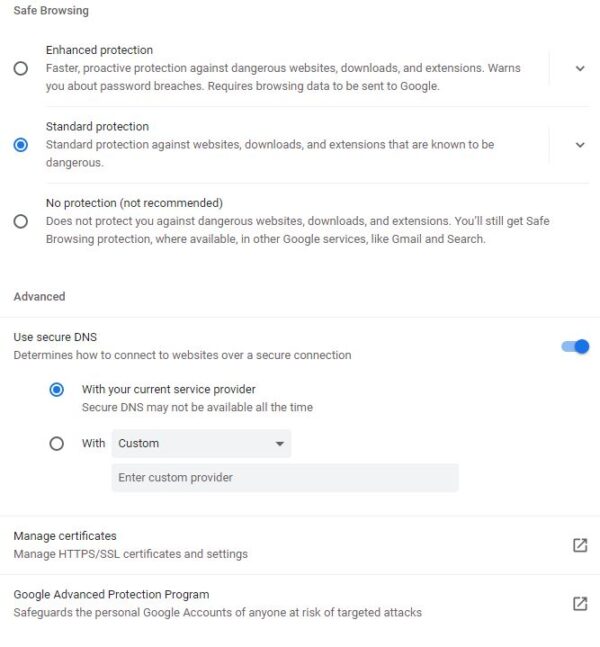 Privacy and Security Settings in Google Chrome - ITperfection - Network ...